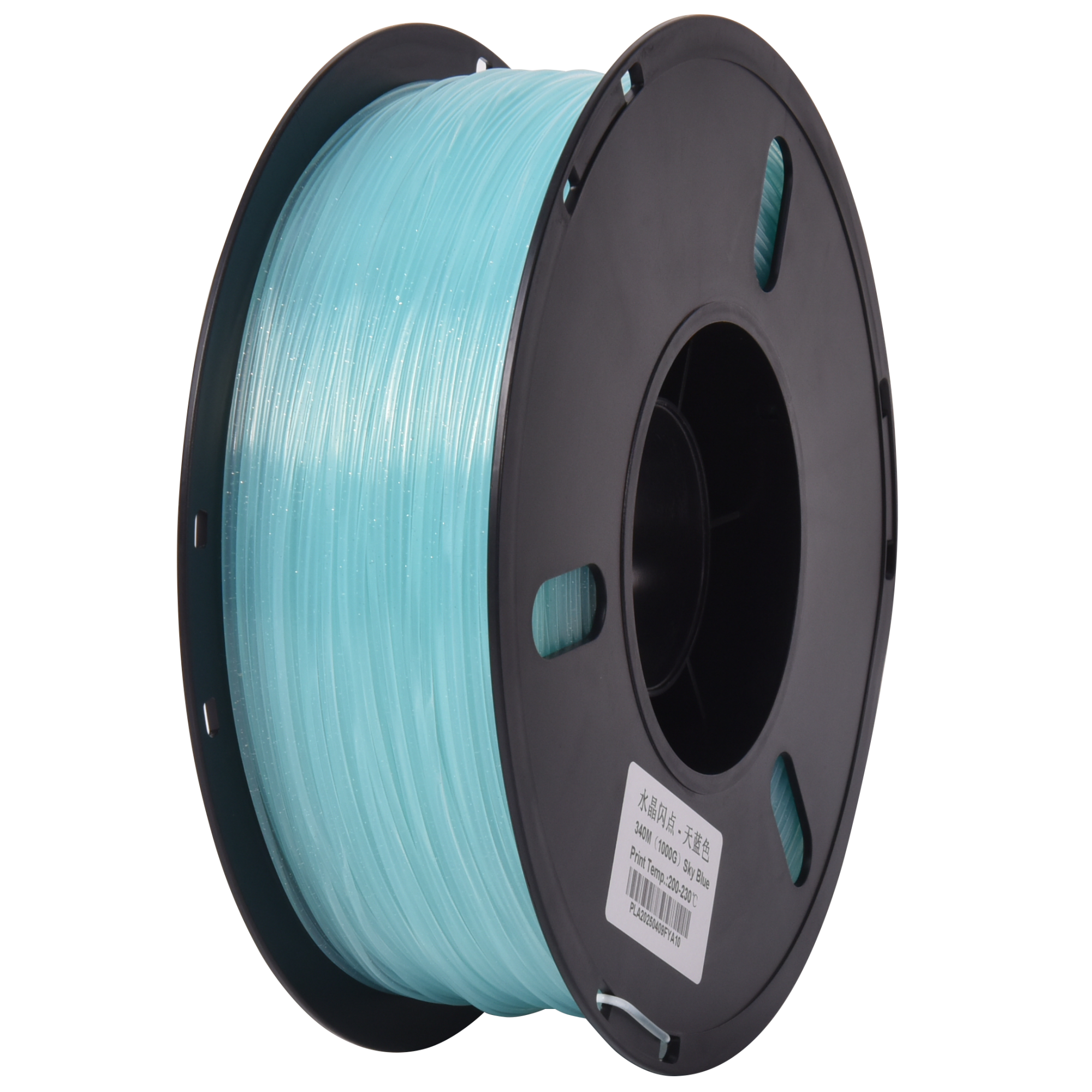 PLA Crystal Sky Blue Filament 1.75mm | Translucent PLA | FilamentHub