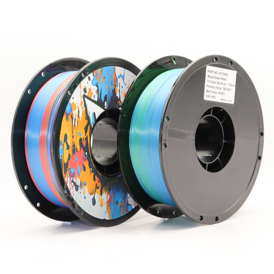 PLA Tri Colour Filament | Triple-Tone PLA | FilamentHub